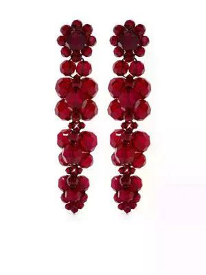 Simone Rocha Crystal-flower Earring - Red