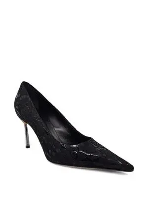 Casadei Lace Pointed-toe Pumps