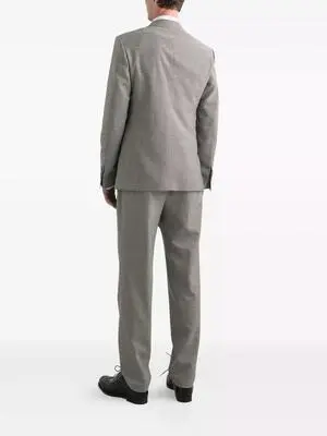 Dolce & Gabbana Houndstooth Pleat-detail Trousers - Grey