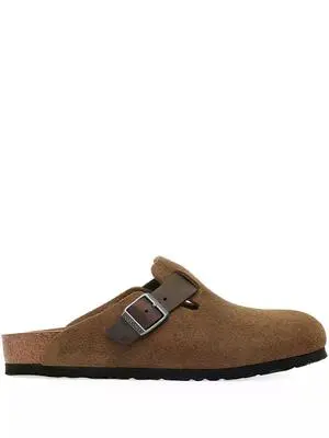BIRKENSTOCK Suede Buckle Clogs