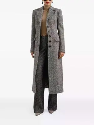 Dolce & Gabbana Herringbone Buttoned Coat