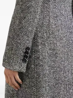 Dolce & Gabbana Herringbone Buttoned Coat