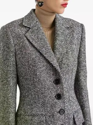 Dolce & Gabbana Herringbone Buttoned Coat