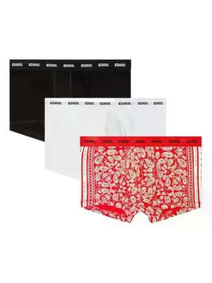 DIESEL Damien Logo-waistband Boxers - Red