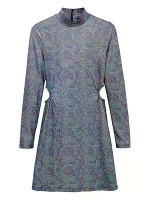 Desigual Abstract Print Cut-out Mini Dress