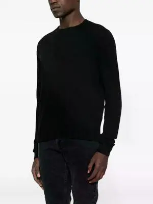Palm Angels Crew-neck Knit Sweater - Black