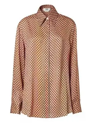 Fendi Dots-jacquard Silk Shirt