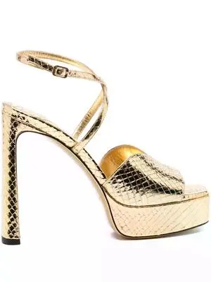 JIMMY CHOO 120mm Snakeskin Sandals