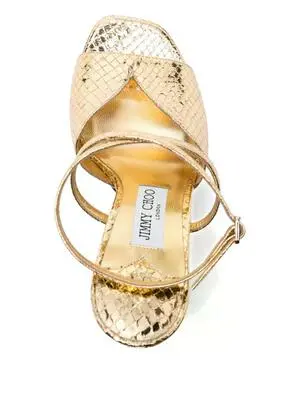 JIMMY CHOO 120mm Snakeskin Sandals