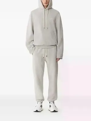 LANVIN Embroidered-logo Trousers - Grey