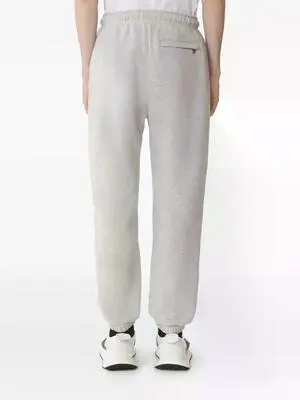 LANVIN Embroidered-logo Trousers - Grey
