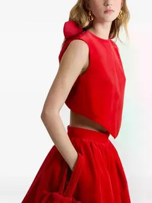 PATOU Bow-detail Sleeveless Top - Red