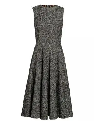 Dolce & Gabbana Midi Pleat-detail Dress - Black