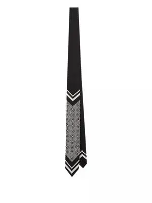 Dolce & Gabbana Geometric-pattern Silk Tie - Black