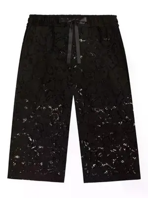 Dolce & Gabbana Lace-patterned Drawstring Shorts