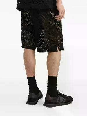 Dolce & Gabbana Lace-patterned Drawstring Shorts