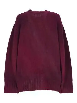 Attico Asymmetric-hem Sweater - Red