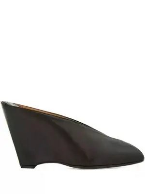 FERRAGAMO 90mm Peep-toe Heeled Mules - Black