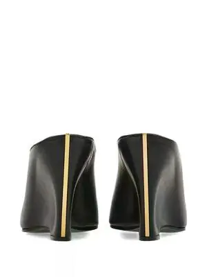 FERRAGAMO 90mm Peep-toe Heeled Mules - Black