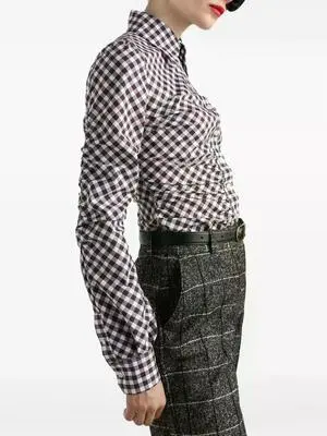 Dolce & Gabbana Gingham-check Gathered Shirt