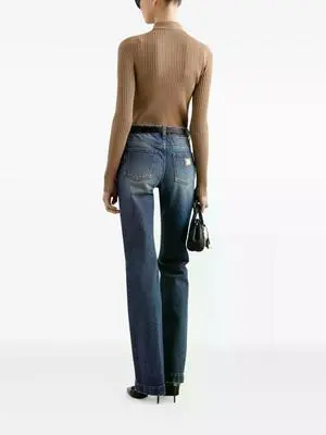 Dolce & Gabbana Ribbed Polo Top - Neutrals