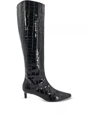 MADISON.MAISON 45mm Croc-effect Pointy-toe Boots