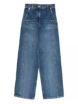 IRO PARIS Paneled High-waist Straight-leg Jeans