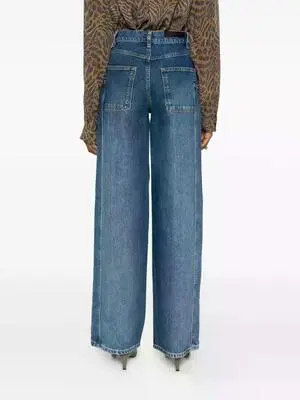 IRO PARIS Paneled High-waist Straight-leg Jeans