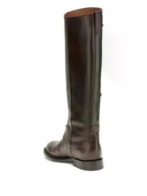 Paris Texas Montana Crocodile-embossed Buckle Boots