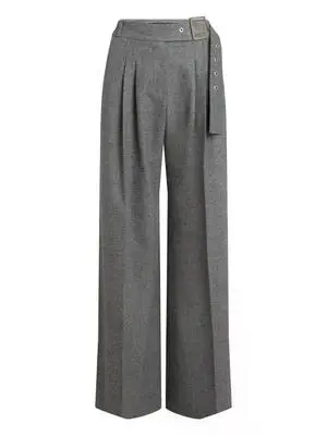Karl Lagerfeld Pleated Belted Trousers