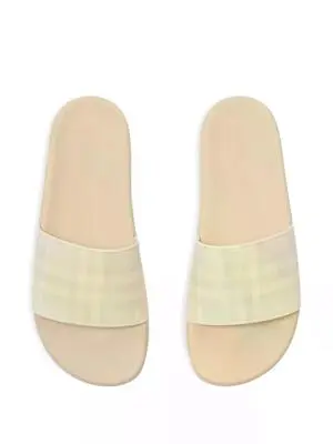 Burberry Check-print Slides - Neutrals
