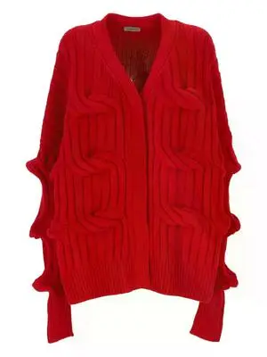MRZ Cable-knit Wool Cardigan