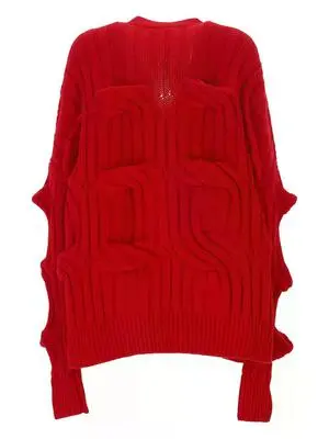 MRZ Cable-knit Wool Cardigan