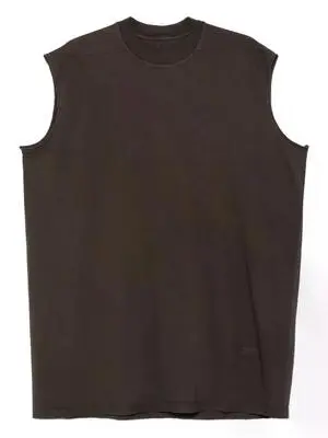 Rick Owens Raw-edge Sleeveless T-shirt - Brown