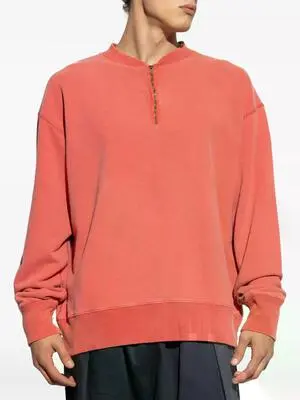 MAISON MARGIELA Half-zip Cotton Sweatshirt - Orange