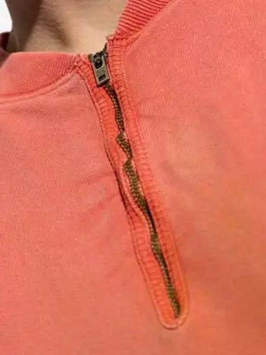 MAISON MARGIELA Half-zip Cotton Sweatshirt - Orange