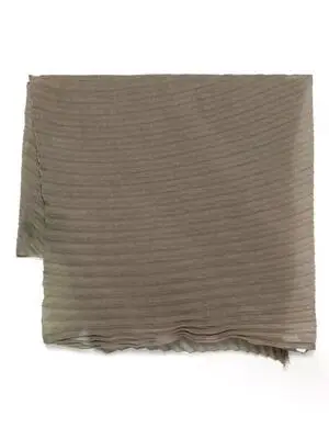 Issey Miyake Pleated Silk Scarf - Green