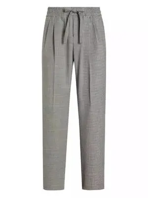 Dolce & Gabbana Houndstooth Pleat-detail Trousers - Grey