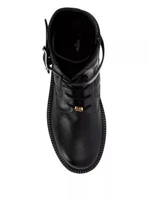 Valentino Garavani Vlogo Leather Combat Boots