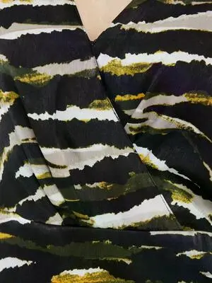 Dkny Zebra-print Wrap Mini Dress