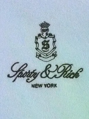 SPORTY & RICH Embroidered-logo Shorts - Blue