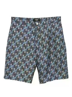 Fendi Monogram-print Silk Shorts