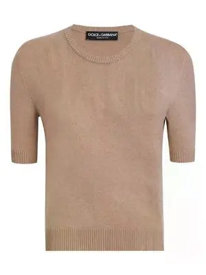 Dolce & Gabbana Short-sleeve Cashmere Sweater - Brown