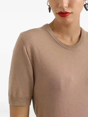 Dolce & Gabbana Short-sleeve Cashmere Sweater - Brown