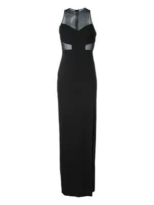 UNGARO Mesh Panel Column Dress