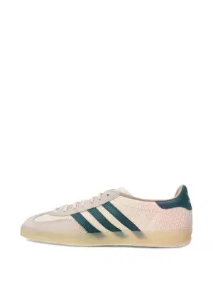 Adidas Gazelle Three-stripe Textured Sneakers - Neutrals