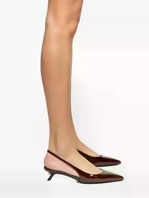 ALEVI MILANO Pearl-embellished Slingback Pumps