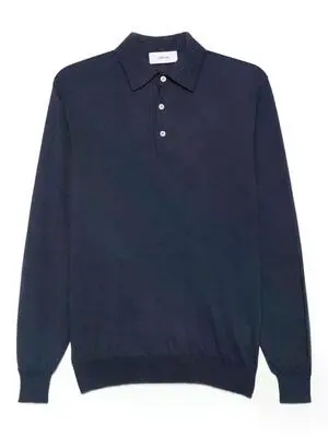 LARDINI Long-sleeve Button Polo Shirt
