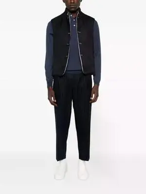 LARDINI Long-sleeve Button Polo Shirt