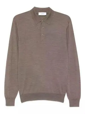 LARDINI Long-sleeve Polo Shirt - Brown